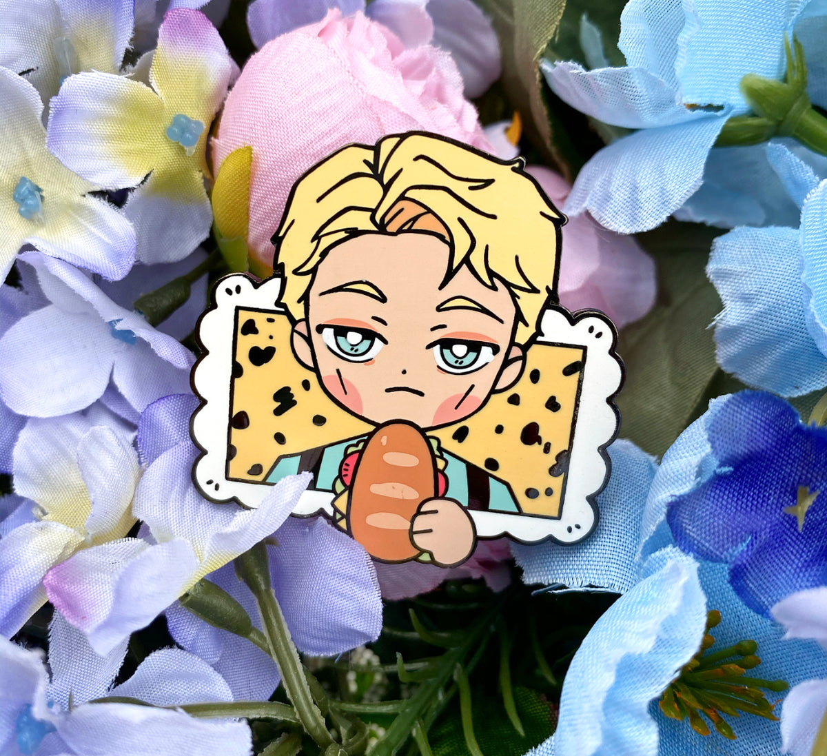 Bread lover salaryman JJK Enamel Pin – mermeladazul