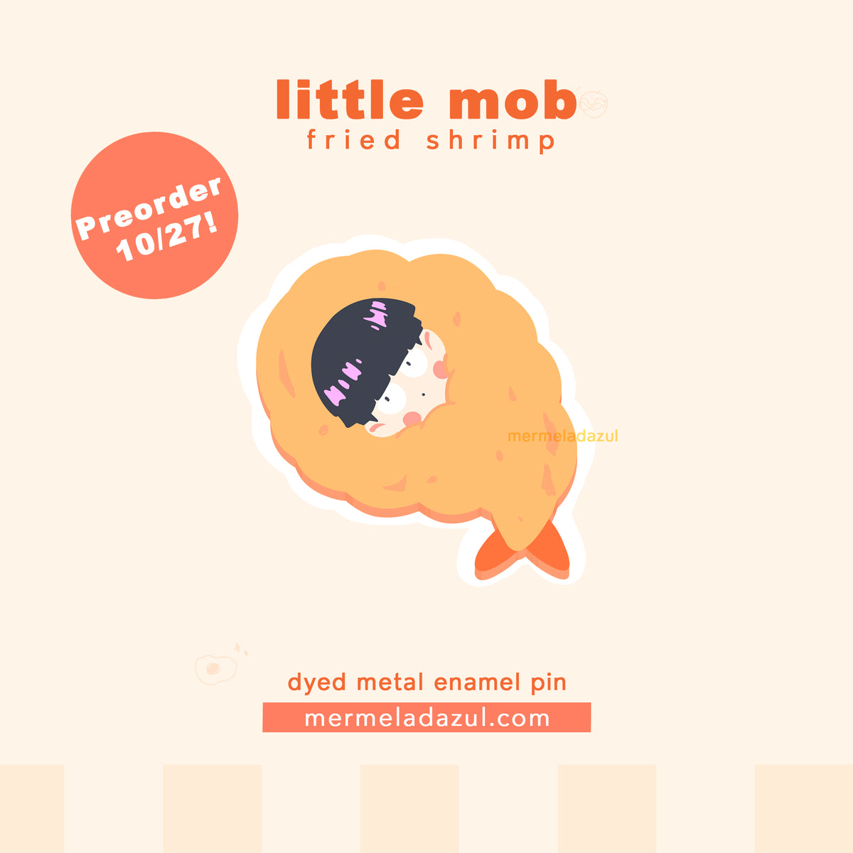 Shrimp pin – mermeladazul